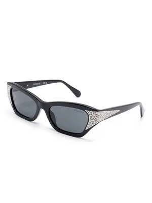 SWAROVSKI Crystal-embellished Cat-eye Sunglasses - Black