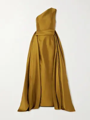 Gold One Shoulder Dresses