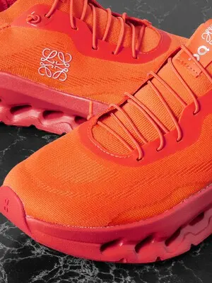 Loewe On Cloudtilt Stretch Recycled-knit Sneakers - Orange