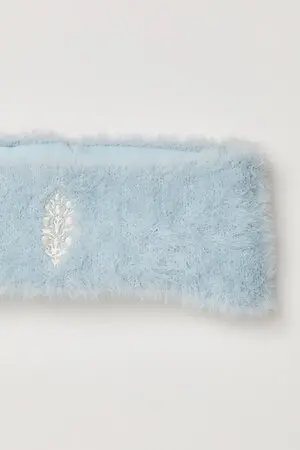 Free People Slopeside Sherpa Earwarmer - Sky Blue/white