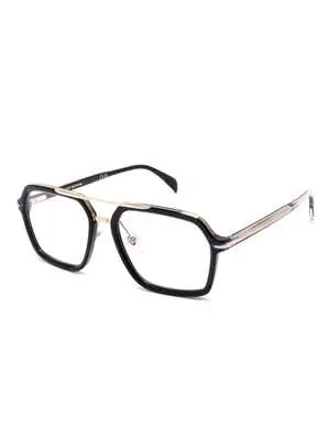 DB EYEWEAR BY DAVID BECKHAM Pilot-frame Eyeglasses - Black