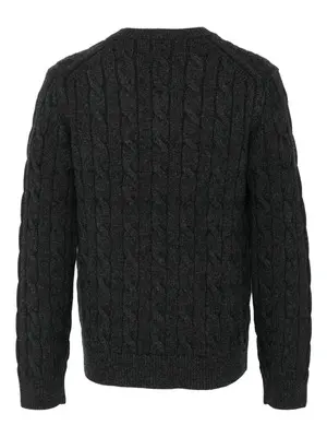 Theory Cable Knit Mock Neck Sweater