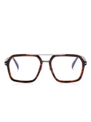 DB EYEWEAR BY DAVID BECKHAM Pilot Frame Glasses - Brown