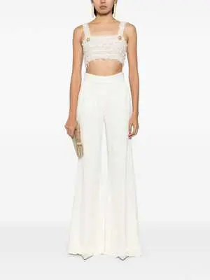 Elie Saab Embroidered Flared Trousers
