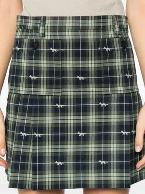 Maison Kitsuné Pocket-embellished Pleated Mini Skirt