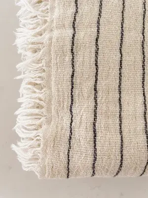 Anaya Striped Turkish Cotton Crinkled Throw
