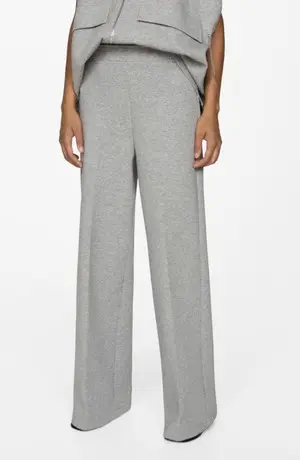 Mango High-waist Wide-leg Pants