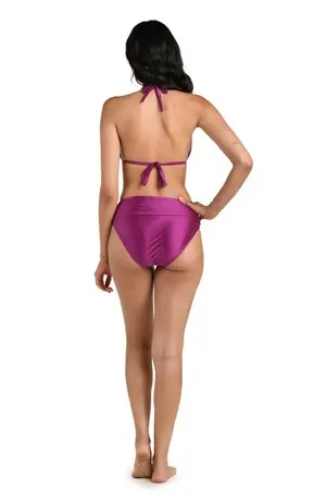 La Blanca Earth Halter Bikini Top - Berry
