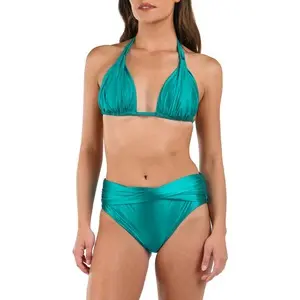La Blanca Earth Halter Bikini Top - Teal