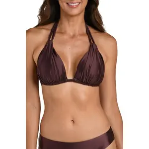 La Blanca Earth Halter Bikini Top - Truffle