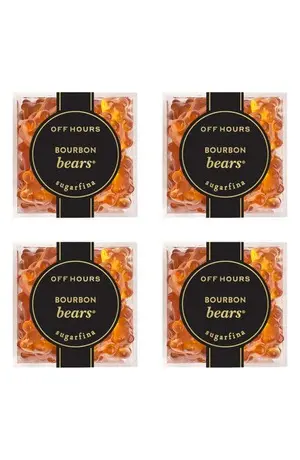 SUGARFINA Bourbon Bears Set Of 4 Candy Cubes - Blue