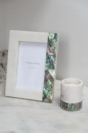 Anaya Rainbow Pearl Marble Picture Frames