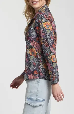 APNY Print Poplin Shirt - Plum Multi