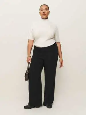 REFORMATION Vida Low Rise Pant Es - Black