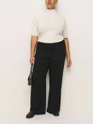 REFORMATION Vida Low Rise Pant Es - Black