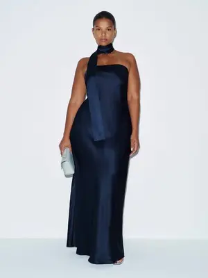 REFORMATION Oren Silk Dress Es - Blue