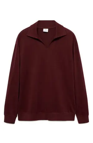 Mango Oversize Cotton Polo Sweatshirt