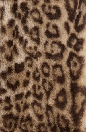 Apparis Kai Print Pluche™ Faux Fur Pull-through Scarf - Light Leopard