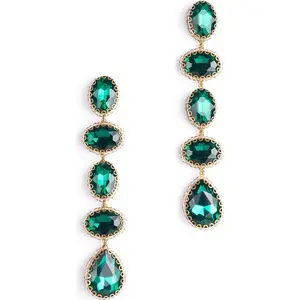 Deepa Gurnani Deepa Gurnani Tyra Drop Earrings Emerald