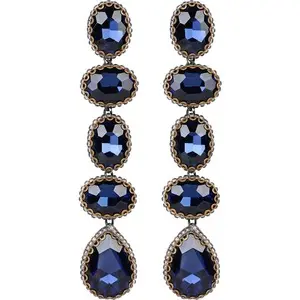 Deepa Gurnani Tyra Drop Earrings - Sapphire