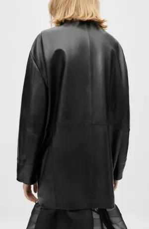 Mango Oversize Faux Leather Jacket