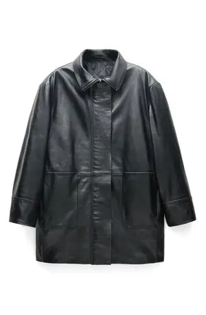 Mango Oversize Faux Leather Jacket