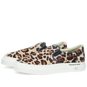 S.W.C STEPNEY WORKERS CLUB Print Pony Hair Slip-on Sneakers - Leopard