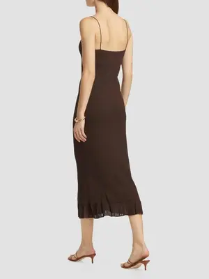 REFORMATION Suki Pleated Hem Midi-dress