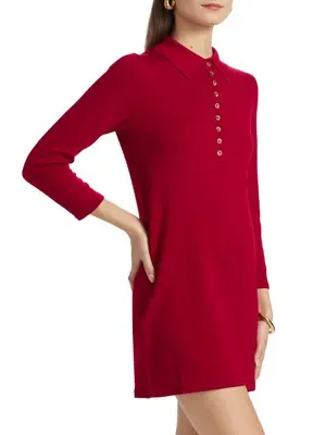 REFORMATION Luell Wool Polo Minidress