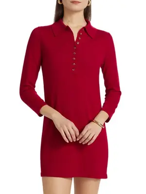 REFORMATION Luell Wool Polo Minidress