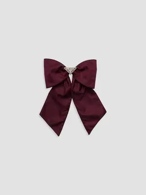 Prada Re-nylon Hair Clip Dark Red
