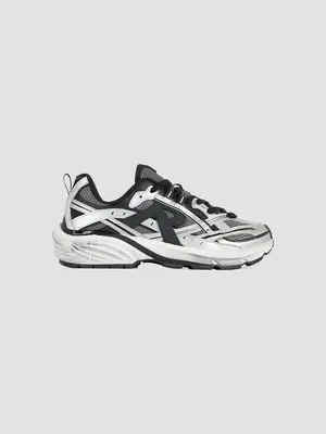 REPRESENT Fashion Runner Lace-up Sneakers - Silver Black