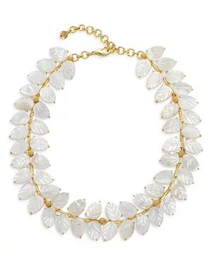 CAPUCINE DE WULF Mermaid Garden Vine Necklace - White/gold
