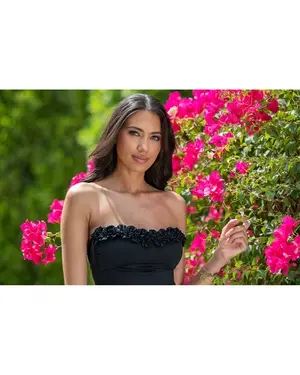 La Blanca Ig Ruffle Bandeau Tankini Top - Black