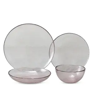 FORTESSA Los Cabos 16 Pc Dinnerware Set - Pink