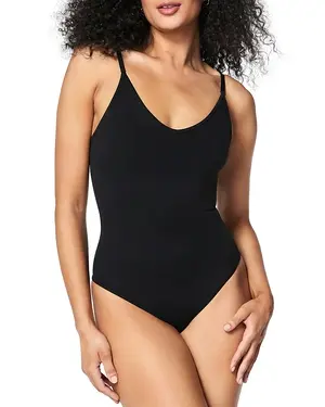 Spanx Seamless Power Thong Bodysuit Very Black