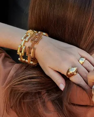 CAPUCINE DE WULF Pathway Link Bracelet - Gold