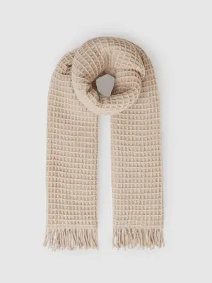 REISS Norah Wool Waffle Scarf