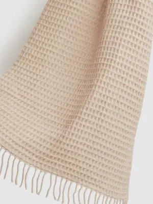 REISS Norah Wool Waffle Scarf