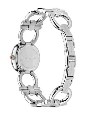 FERRAGAMO Double Gancini Jewel Bracelet Watch - Silver