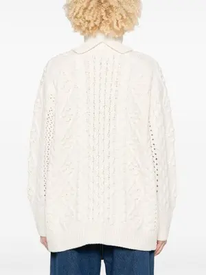Loulou De Saison Anar Cable Knit Sweater - White