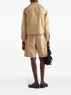 Prada Poplin Bermuda Shorts - Neutrals