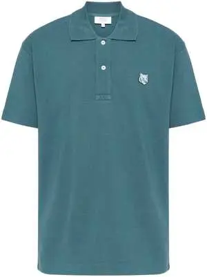 Maison Kitsuné Bold Fox Head Patch Comfort Polo Shirt - Blue