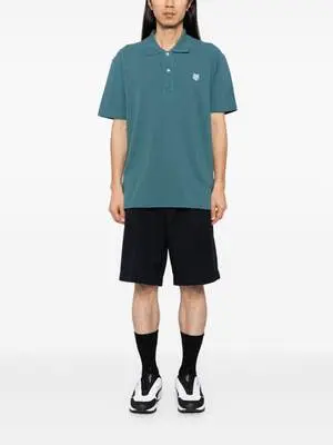 Maison Kitsuné Bold Fox Head Patch Comfort Polo Shirt - Blue