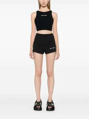 Palm Angels Embroidered Logo Shorts