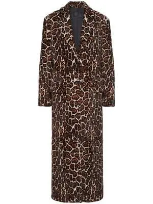 Prada Animal-printed Sheepskin Coat