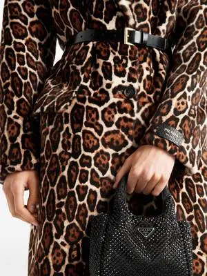 Prada Animal-printed Sheepskin Coat