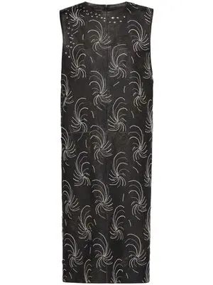 Prada Leather Midi Dress