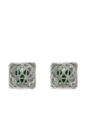 JUWELINA PARIS Emerald Gaia Stud Earrings