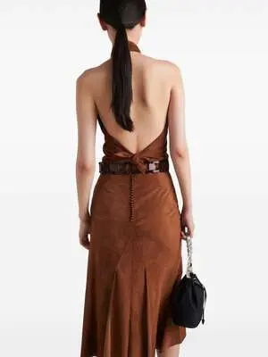 Prada Suede Midi Skirt